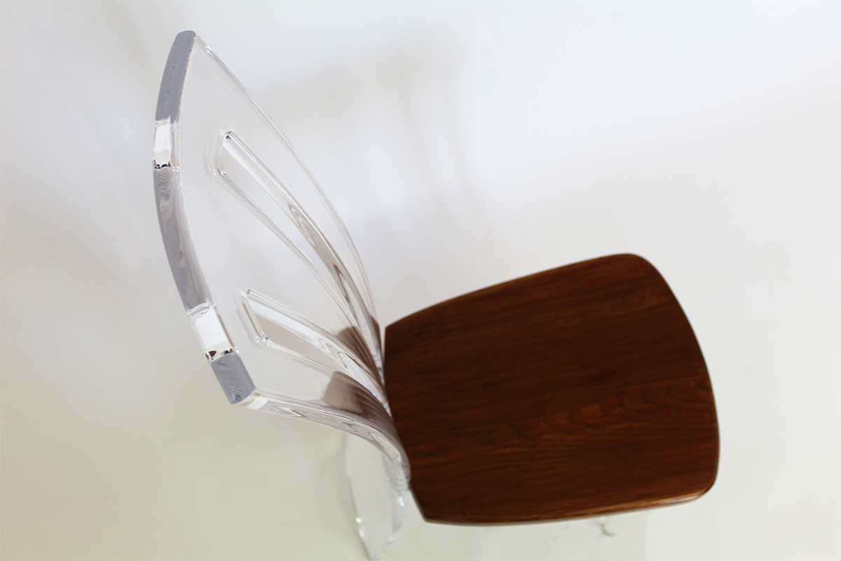 6. Chair in plexiglass ‘Costantinopoli’ (wood) – Cast Acrylic furnishings