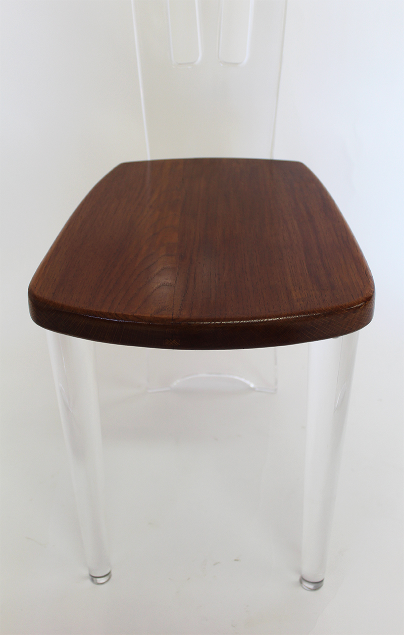 6. Chair in plexiglass ‘Costantinopoli’ (wood) – Cast Acrylic furnishings