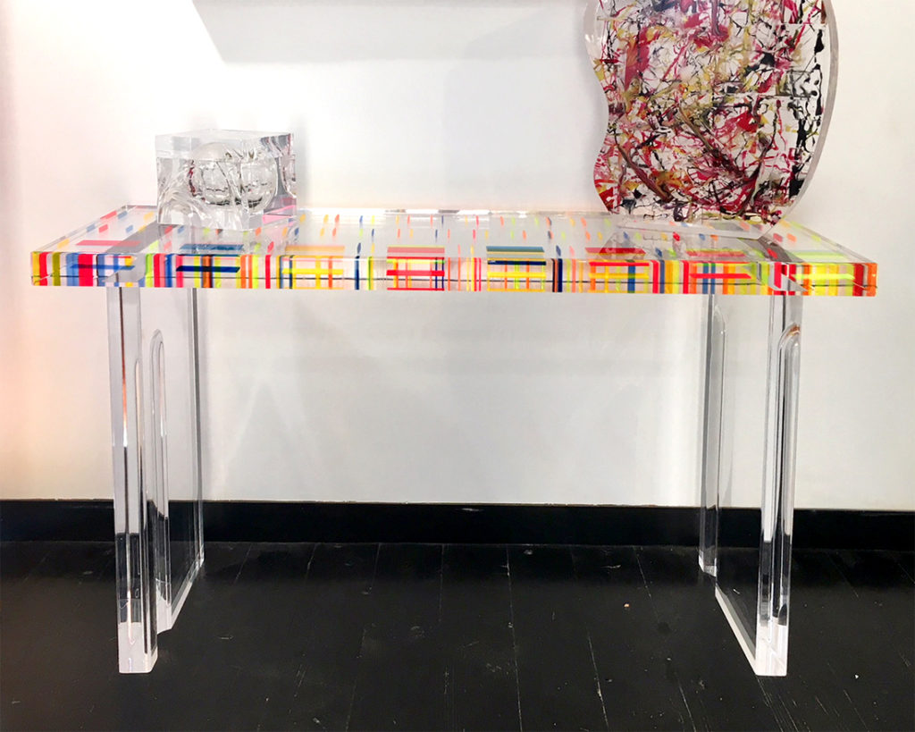2. Console in plexiglass ‘Pixel’ 2 – Cast Acrylic furnishings